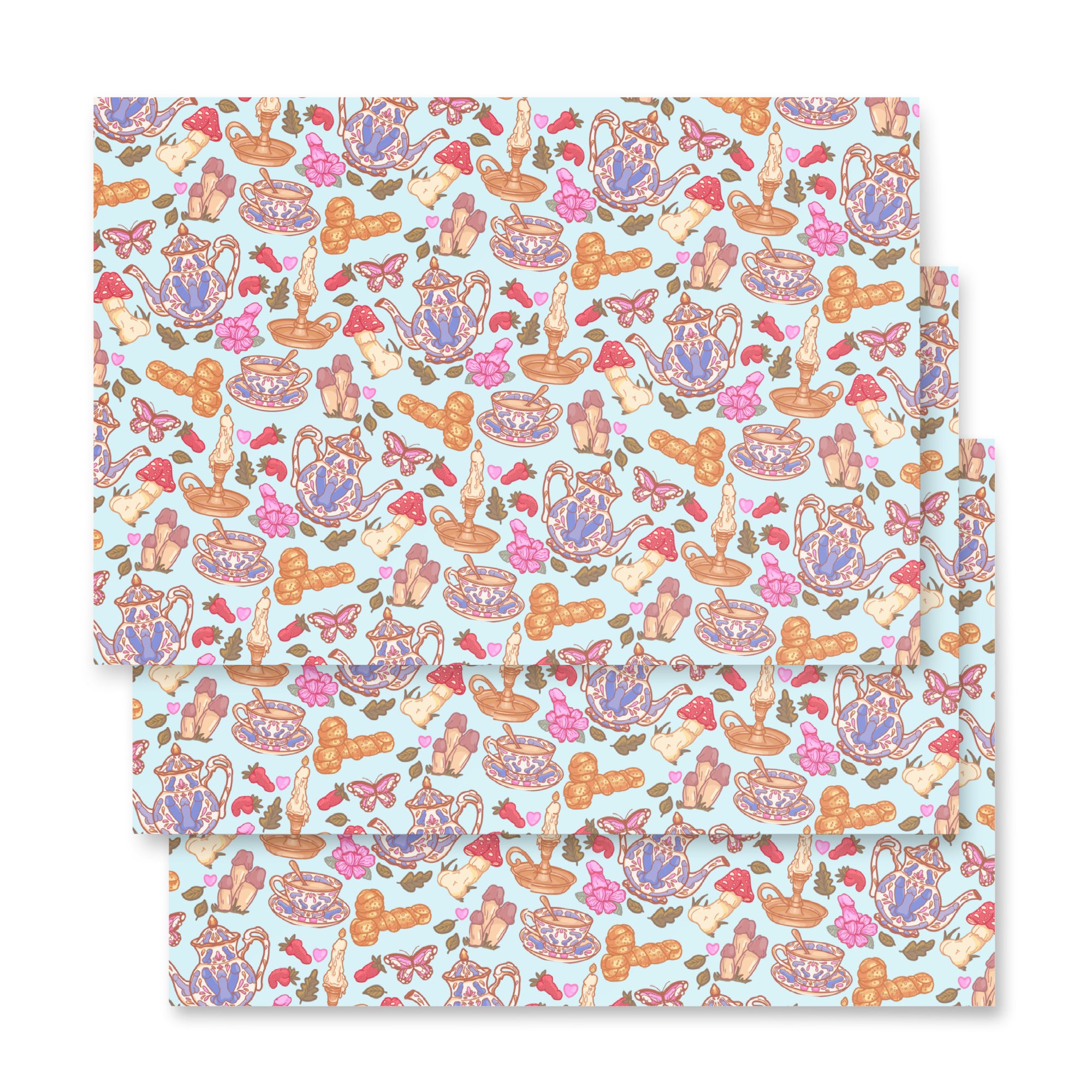 Cottagecore Peens Pattern Wrapping Paper Sheets – LookHUMAN